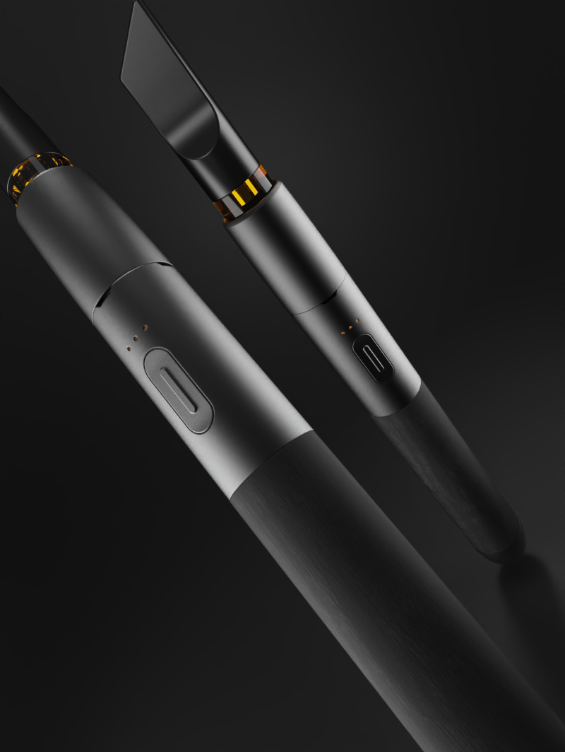 Black Wood Vape Pen Battery in Slate | Wood Series by Vessel®